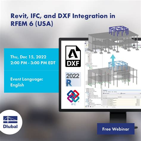 🆕 Revit Ifc And Dxf Integration In Rfem 6 Usa Dlubal Software