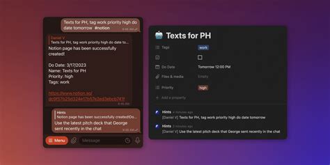 Manage Tasks Directly From Your Messenger Hints Ai Assistant