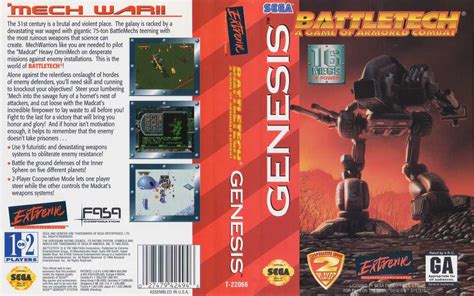 Battletech A Game Of Armored Combat Sega Genesis Videogamex