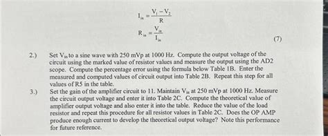 Procedure Non Inverting Amplifier Performance 1