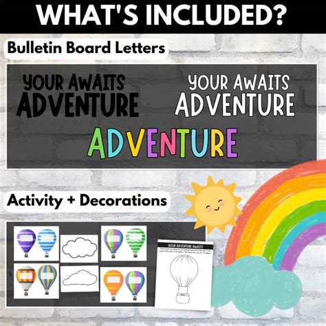 Adventure Awaits Back To School Bulletin Board Set By Bright Stem Learning