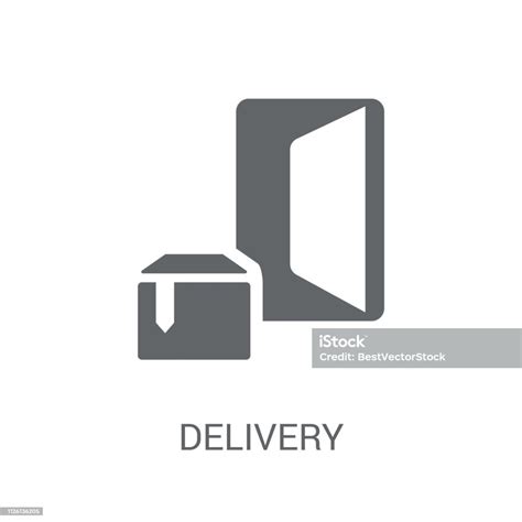 배달 아이콘입니다 납품 및 물류 컬렉션에서 흰색 배경에 유행 배달 로고 개념 도로에 대한 스톡 벡터 아트 및 기타 이미지 도로 배달 벡터 Istock