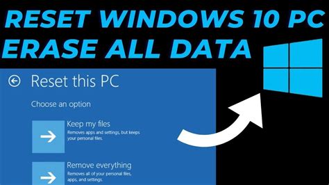 reset windows 10 pc remove everything to factory settings how to