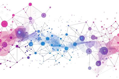 Abstract Vector Background With Connected Dots And Lines Ai Generated Stock Illustration