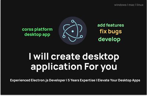 Create Electron Js Desktop Application For You By Workspacesofiq Fiverr