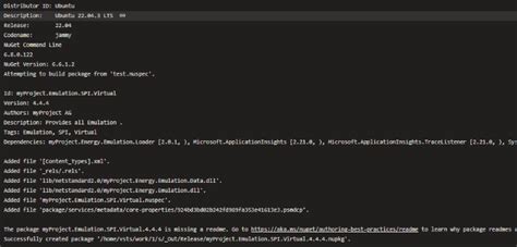 Unable To Create A Target Path For The Nuget Package In Linux But Its