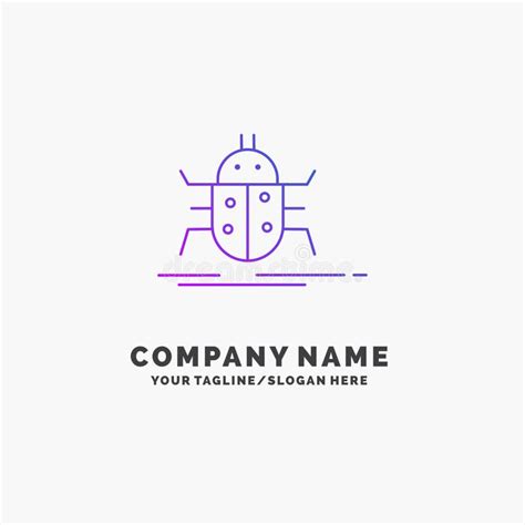 Bug Bugs Insect Testing Virus Purple Business Logo Template Place For Tagline Stock Vector