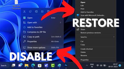 How To Disable Show More Options And Restore Old Context Menu In