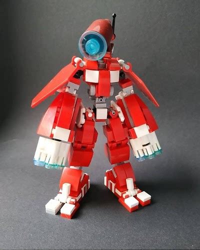 Lego Moc Red Robot By Evabrick Rebrickable Build With Lego