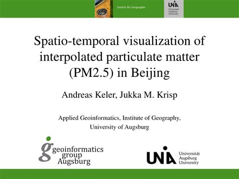 Pdf Spatio Temporal Visualization Of Interpolated Particulate Matter