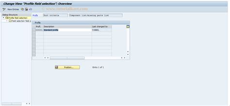 COS SAP Tcode Sort Profiles Maintain Production Order