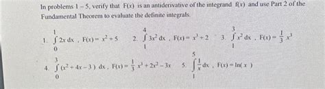 Solved In Problems 15 Verify That F X Is An Chegg Com