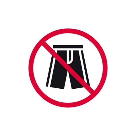 No Swimsuit Prohibited Sign Forbidden Sticker Vector Image