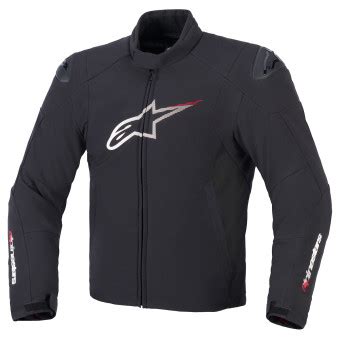 Motorcycle Jacket Alpinestars Smx Waterproof Black White Bright Red In