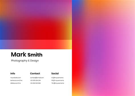 Free Download Modern Gradient Portfolio Template Behance