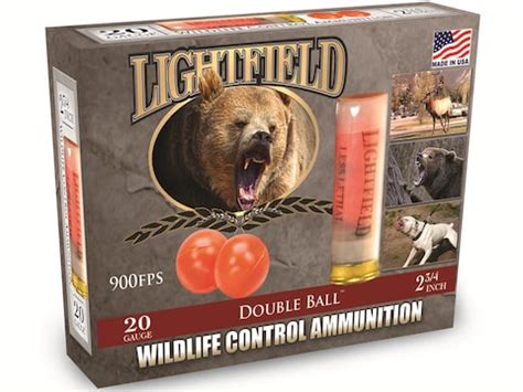 Lightfield Wildlife Control Less Lethal Ammo 20 Ga 2 34 Mid Range