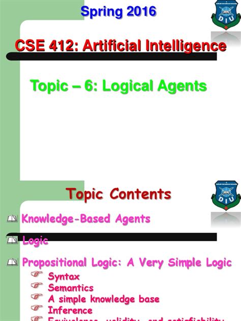topic 6 logical agents download free pdf logical consequence