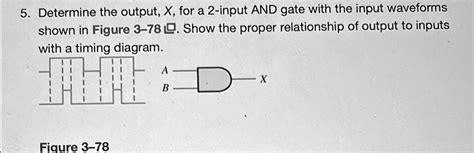 Solved Determine The Output X For A 2 Input And Gate With The Input
