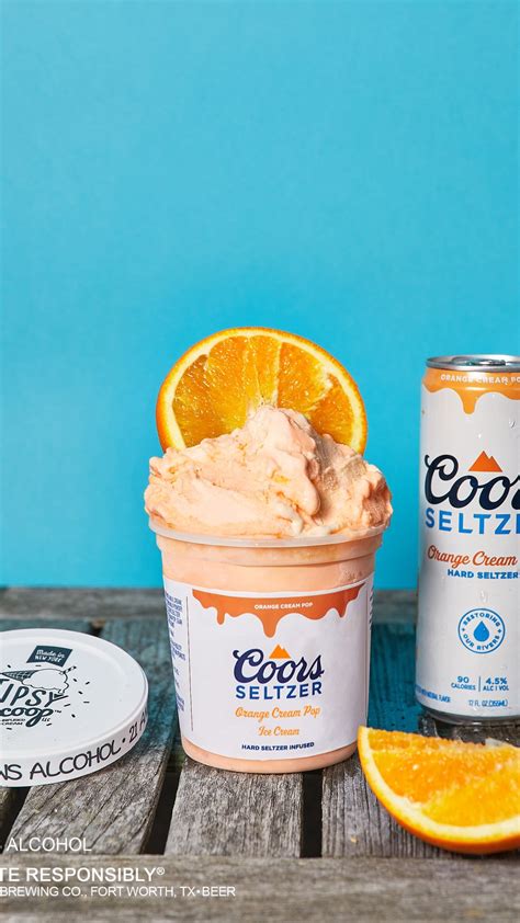 Coors Seltzer Releases Alcohol Infused Orange Cream Pop Ice Cream Wane 15