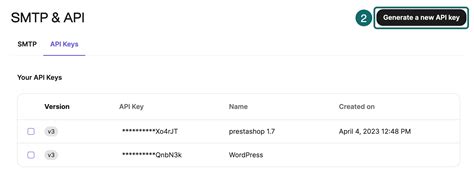 Crear O Eliminar Una Clave API Inicio
