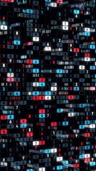 Abstract Big Data Digital Code Futuristic Informational Technological Computer Generated