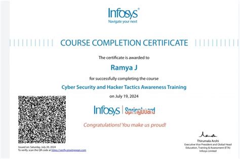 Ramya J On Linkedin Cybersecurity Hackertactics Infosysspringboard