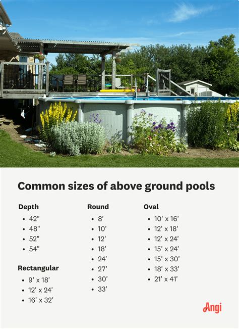 above ground pools sizes types and pros and cons angi