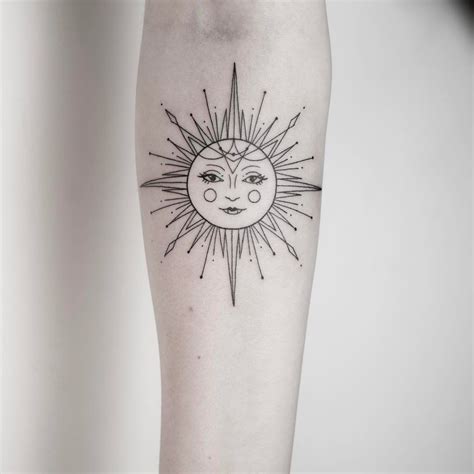 55 Sun Tattoo Designs That Will Brighten Up Your Skin Get Inspired