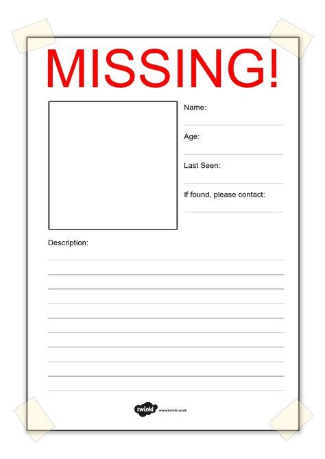 Funny Missing Person Poster