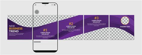 Carousel Template Social Media Post Design Set Of Instagram Carousel