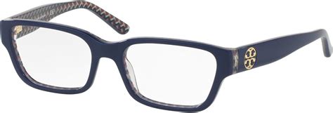 Tory Burch Ty2074 Eyeglass Frames 1655 51 Navyblue Zig Zag Ty2074 1655 51 At Amazon Womens