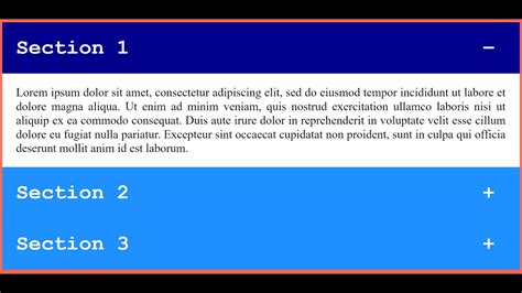 Awesome Accordion Menu Using Only Html Css And Javscript Youtube