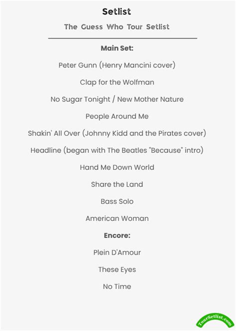 The Guess Who 2026 Tour In 23 Years Dates Setlist And Presale