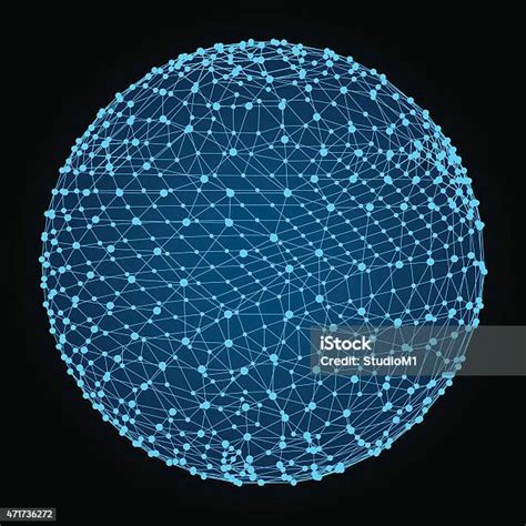 3 D 구 글로벌 디지탈 연결 기술 컨셉입니다 노드 데이터에 대한 스톡 벡터 아트 및 기타 이미지 노드 데이터 벡터 행성 Istock