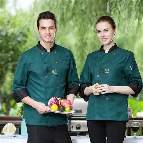 Унисекс с воротником стойкой и ресторанный в китайском стиле Кухня шеф повар официант с длинным
