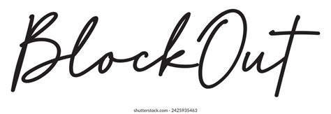 Block Out Text On White Background Stock Vector Royalty Free