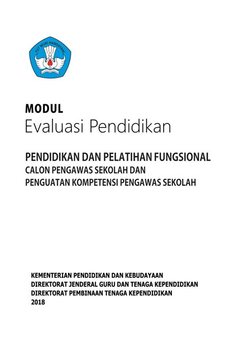 4 B4 Evaluasi Pendidikan Modul Pendidikan Dan Pelatihan Fungsional