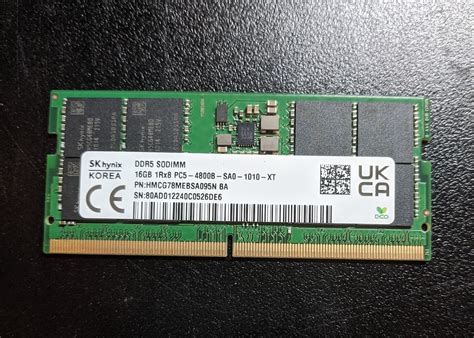 Sk Hynix 16gb Ddr5 4800mhz Laptop Memory Sodimm Hmcg78mebsa095n