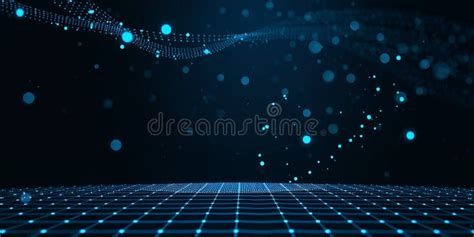 Abstract Blue Digital Grid Background Stock Illustration Illustration Of Style Line 355505956