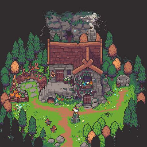 Sahros Cottage Pixel Art On Twitter