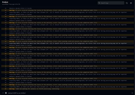 Sarif Result Not Uploaded · Issue 1058 · Githubcodeql Action · Github