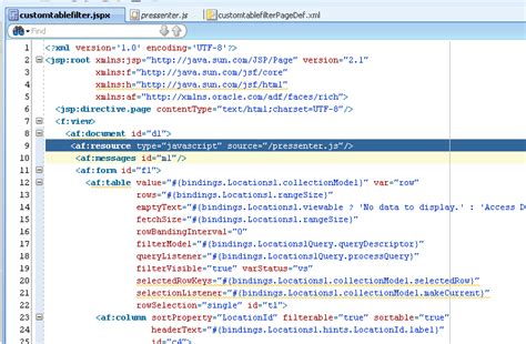 Java Adf Webcenter Ucm Soa Weblogic Custom Adf Table Filter With Drop