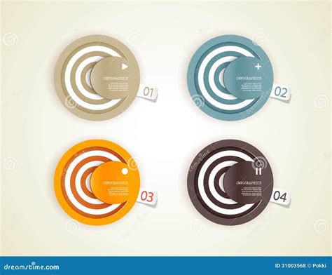 Four Colored Paper Circles Stock Vector Illustration Of Education Background