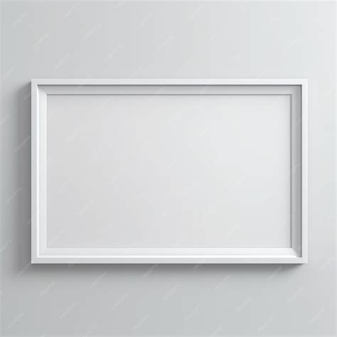 Premium Photo A White Rectangular Frame On A White Wall