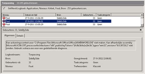 office 2010 error “kan afhankelijke assembly … niet vinden”