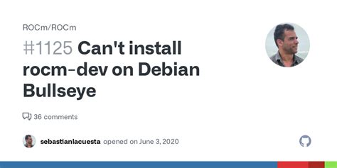 can t install rocm dev on debian bullseye · issue 1125 · rocm rocm