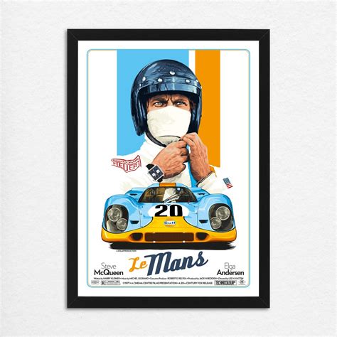 Le Mans Film Poster Le Mans 1971 Alternative Film Poster Steve Mcqueen