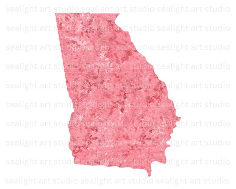 Georgia State Art Pink Abstract Png Svg Digital Download Etsy