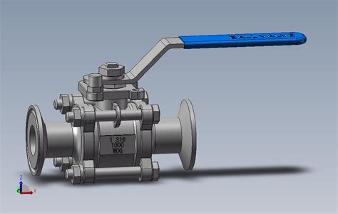 1英寸球阀DN25 SOLIDWORKS 2012 模型图纸下载 懒石网