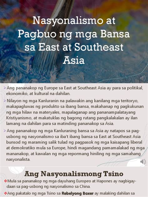 Nasyonalismo At Pagbuo Ng Mga Bansa Sa East At Southeast Asia Pdf